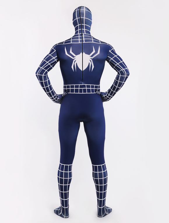 Navy Blue Spiderman Zentai Suit Halloween Lycra Spandex Super Hero