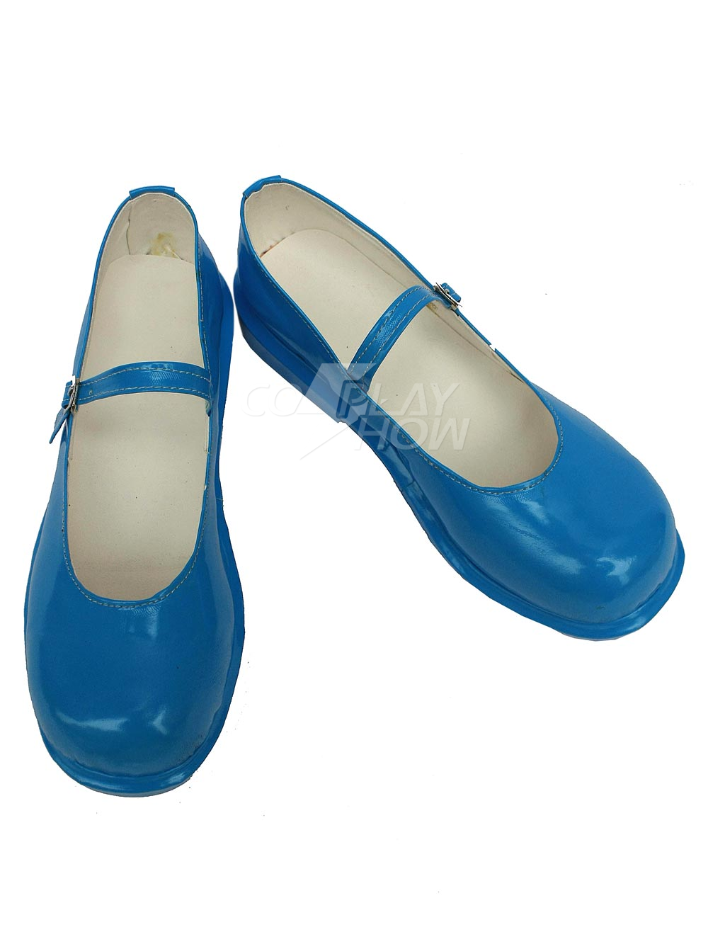 Vocaloid Hatsune Miku Cosplay Shoes Blue Faux Leather High Heel ...