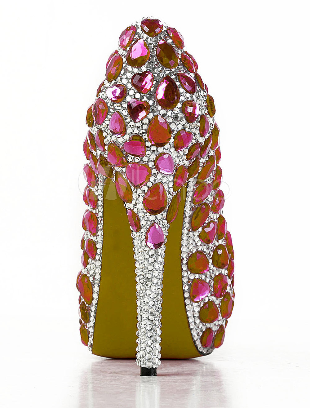 Shiny Red Almond Toe Stiletto Heel Women's High Heels - Milanoo.com