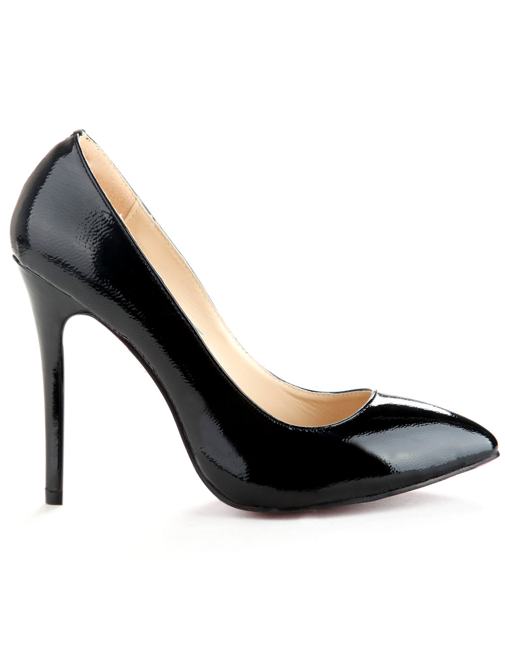 4 7/10'' High Heel Black Patent Pumps - Milanoo.com