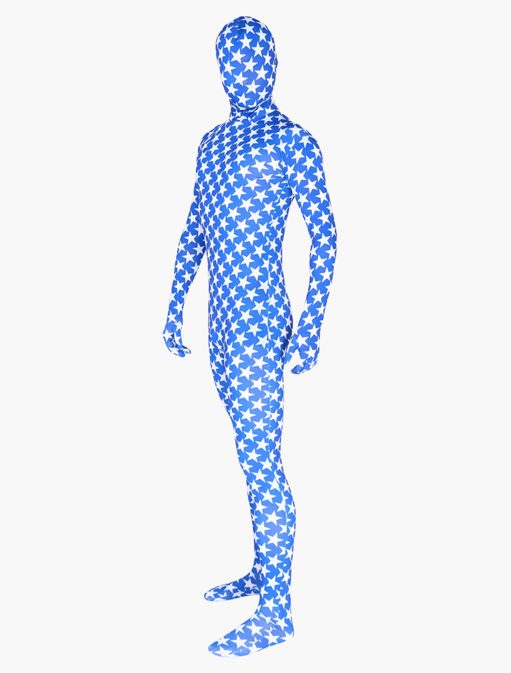 Morph Suit Blue Stars Pattern Zentai Suit Full Body Lycra Spandex ...