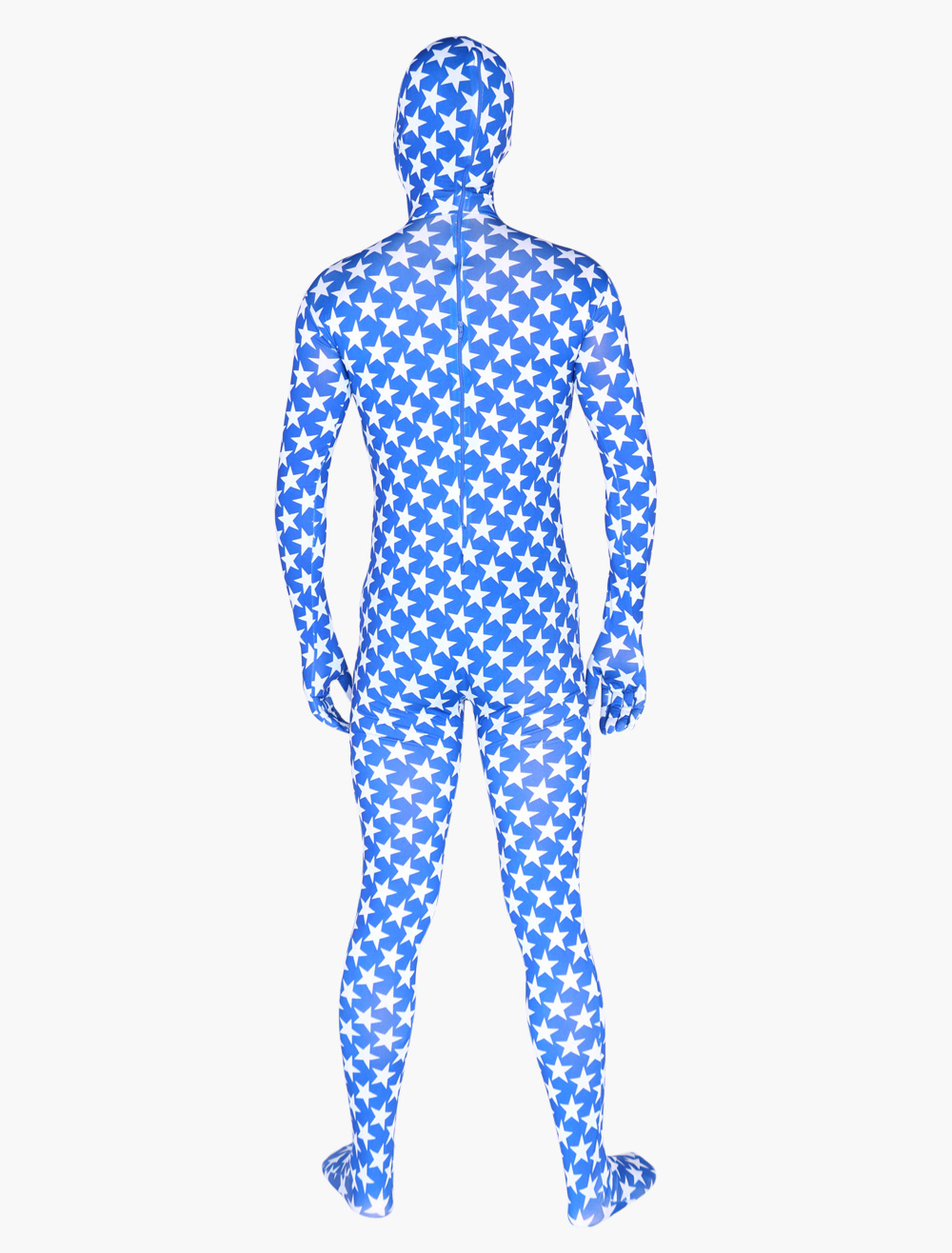 Morph Suit Blue Stars Pattern Zentai Suit Full Body Lycra Spandex ...