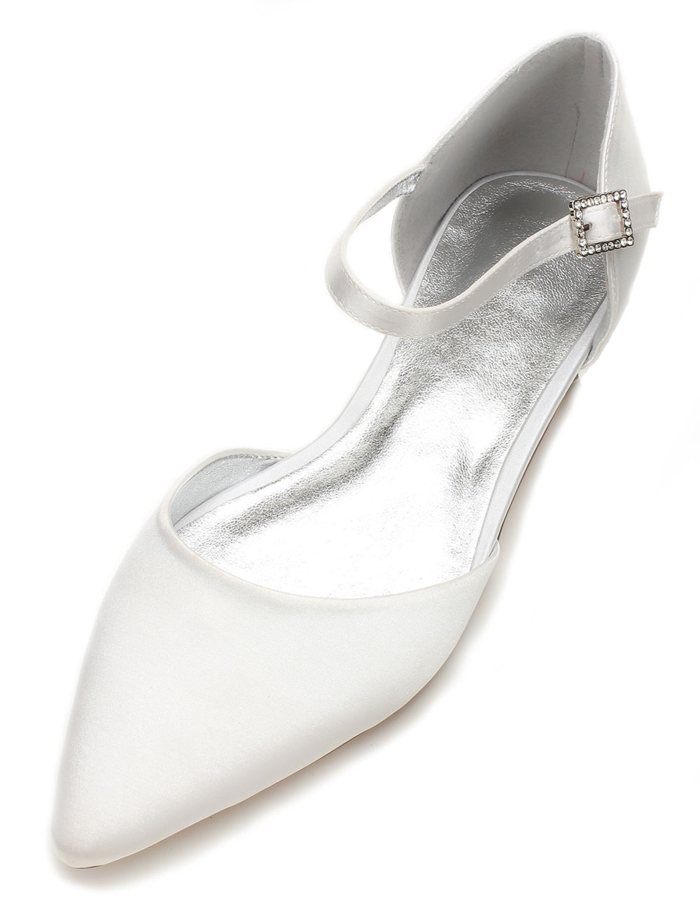 chaussure mariée en soie et satin chaussures de mariée à talon plate ...
