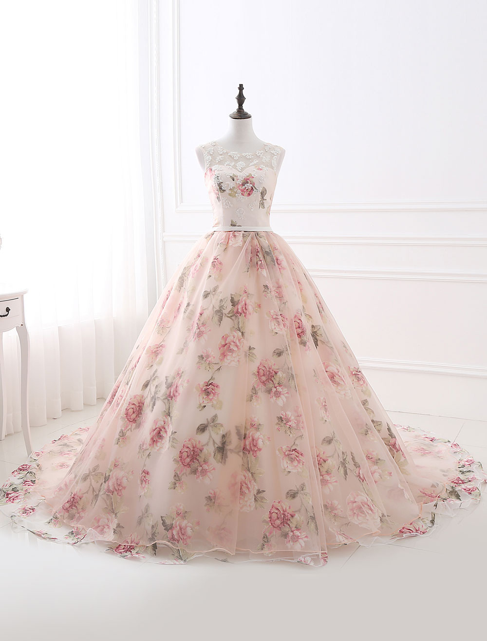 Ballkleider A-Linie- Ball kleider Hellrosa Hochzeit Satingewebe ...