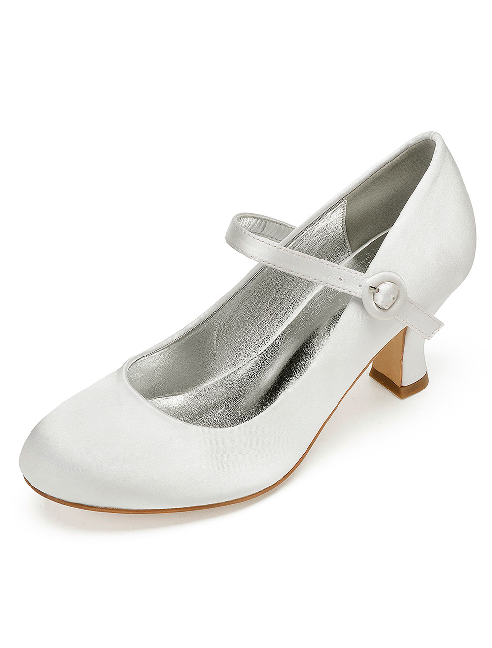 Vintage Wedding Shoes Purple Round Toe Mary Jane Shoes Satin Mother Of ...