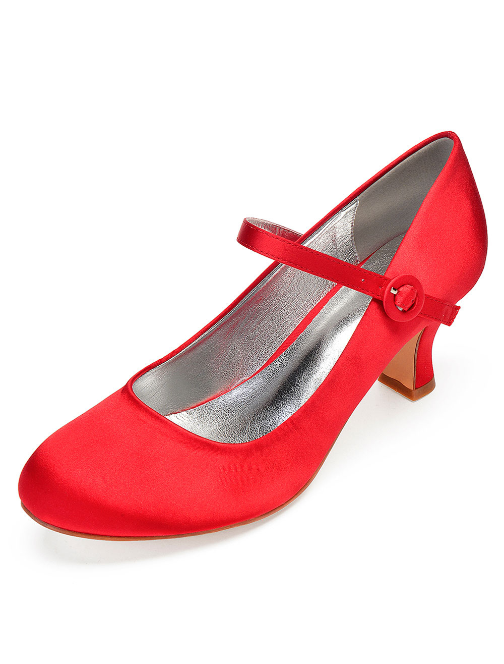 Vintage Wedding Shoes Purple Round Toe Mary Jane Shoes Satin Mother Of ...