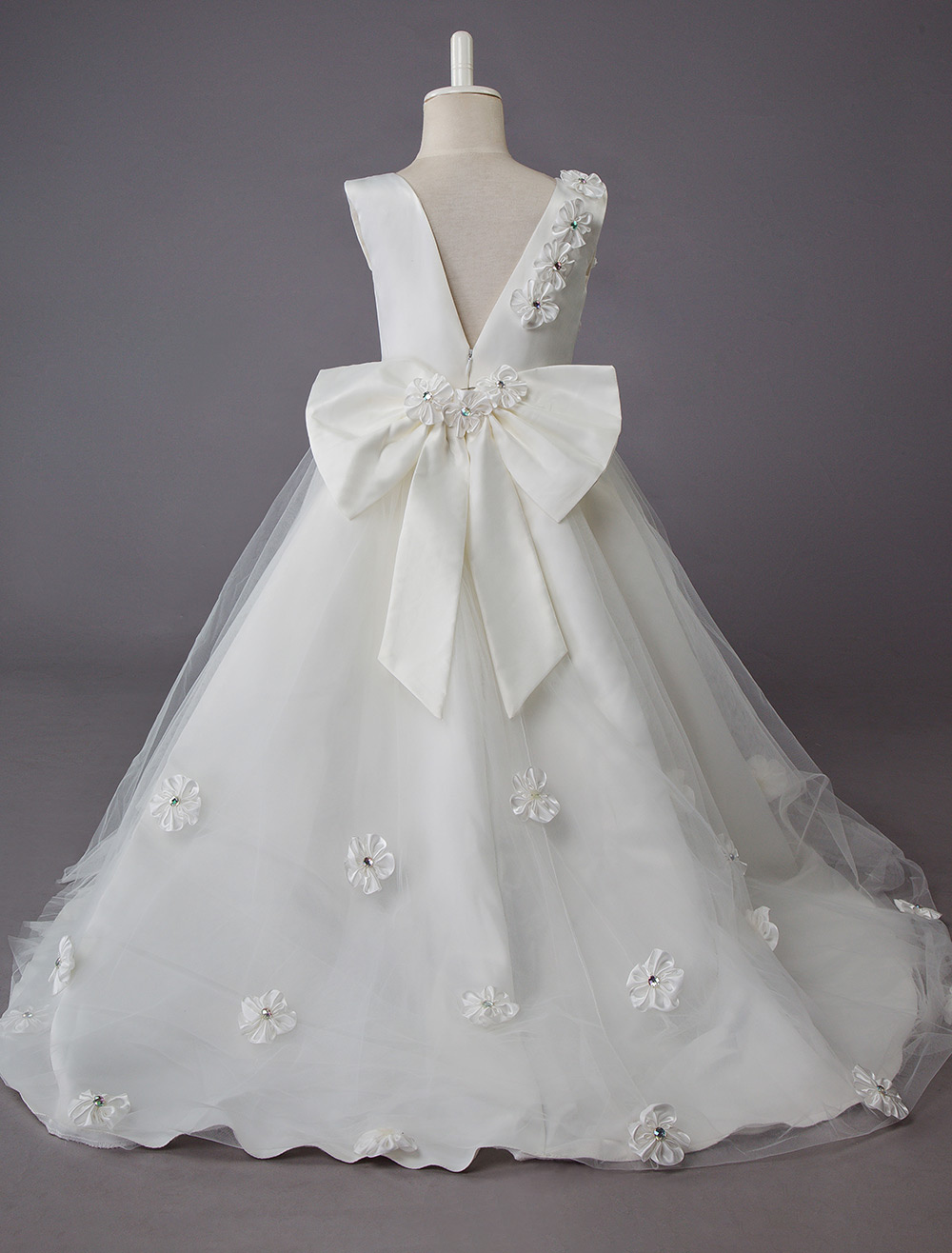 Wedding Flower Girl Dress Kids Formal Party Dresses Lace Floor Length ...