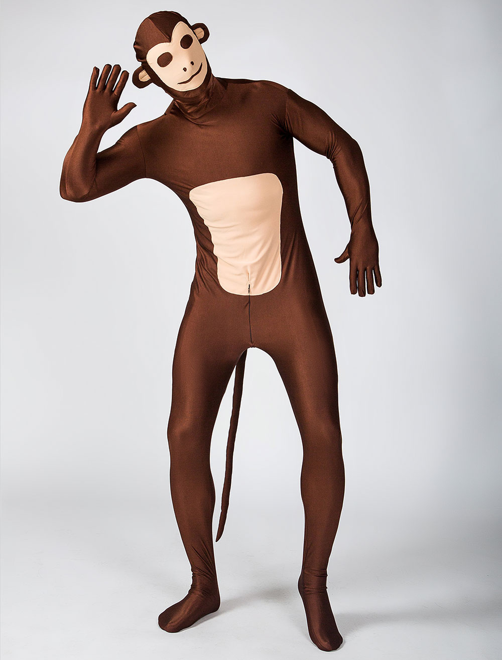 Monkey Zentai Suit, Lycra Spandex Animal Costume, Halloween - Milanoo.com