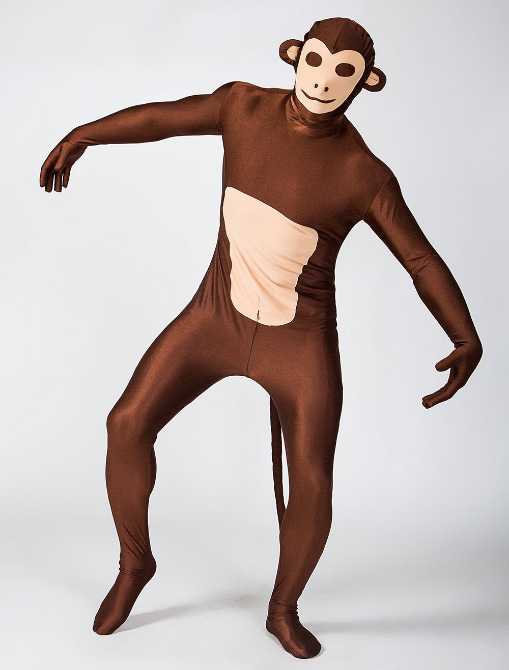 Monkey Zentai Suit, Lycra Spandex Animal Costume, Halloween ...