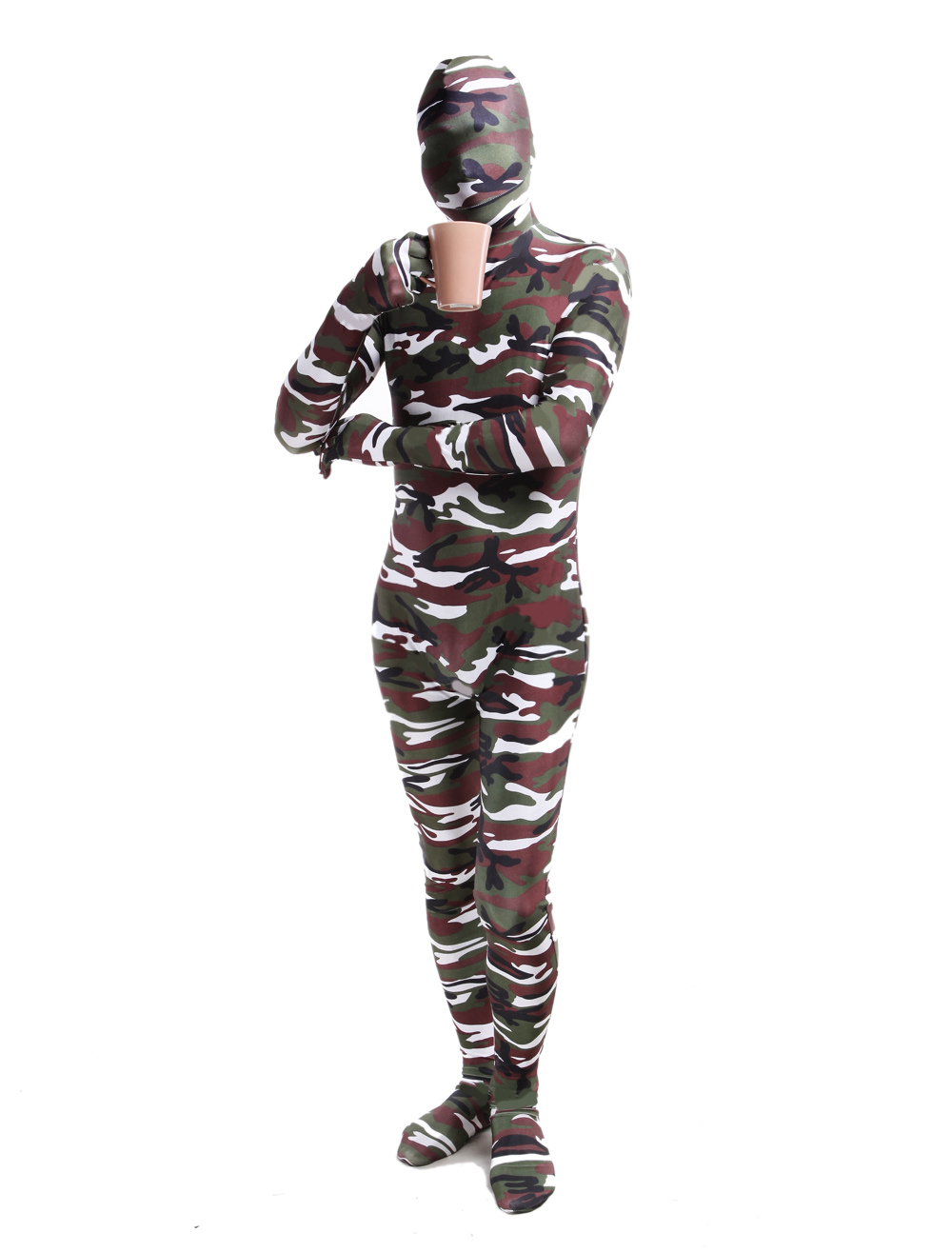 Camouflage Lycra Spandex Full Body Zentai Suit Halloween - Milanoo.com