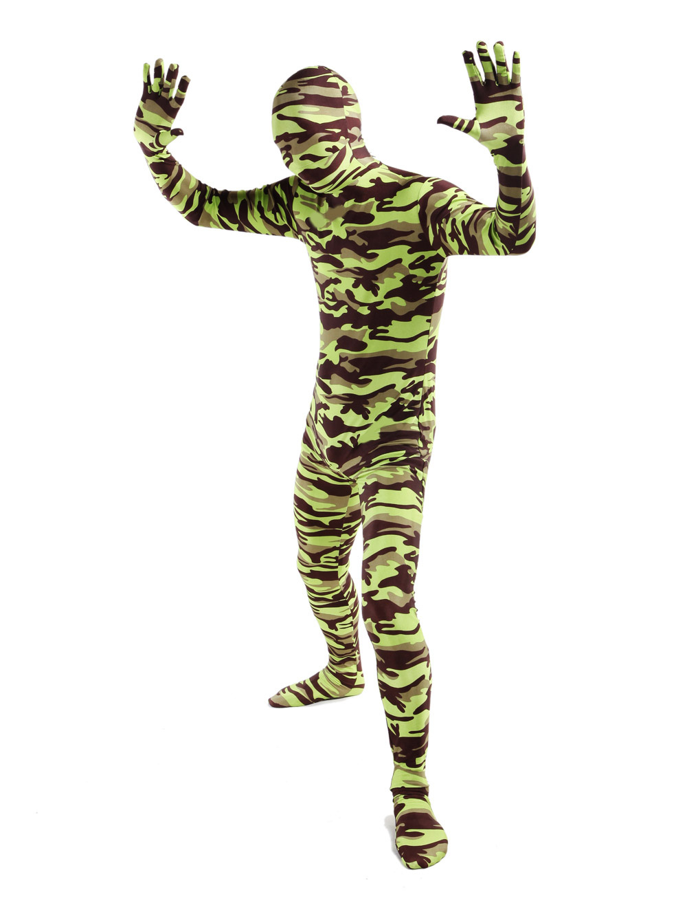 Fantastic Camouflage Lycra Spandex Full Body Zentai Suit Halloween ...