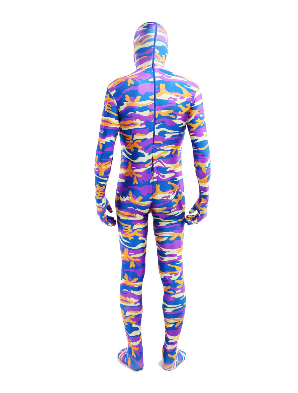 Purple Camouflage Lycra Spandex Full Body Zentai Suit Halloween ...