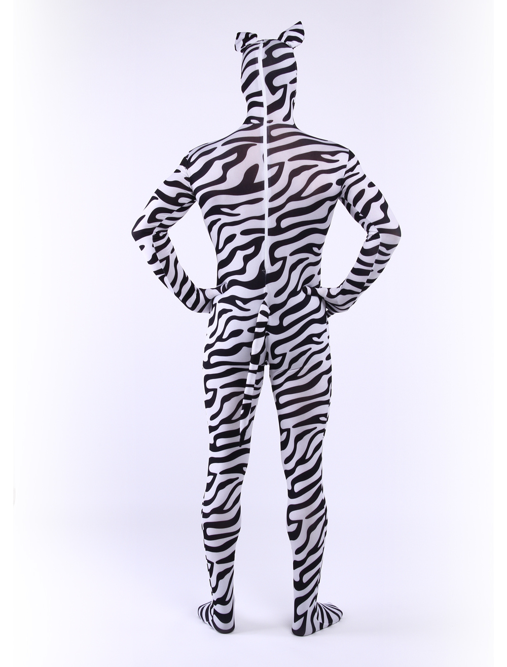 Morph Suit Zebra Style Zentai Suit Full Body Lycra Spandex Bodysuit ...
