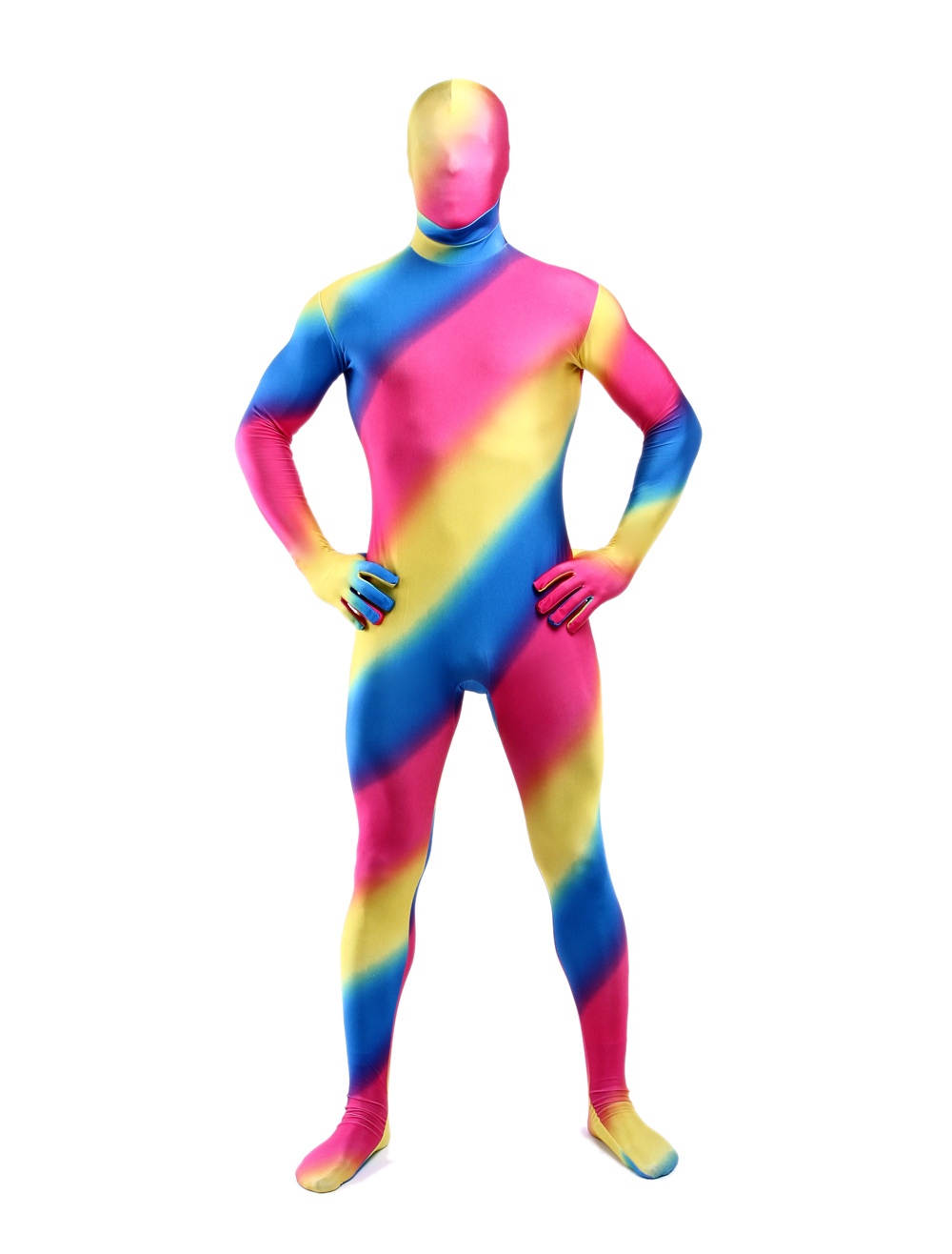 Morph Suit Multicolor Stripes Zentai Suit Full Body Lycra Spandex ...