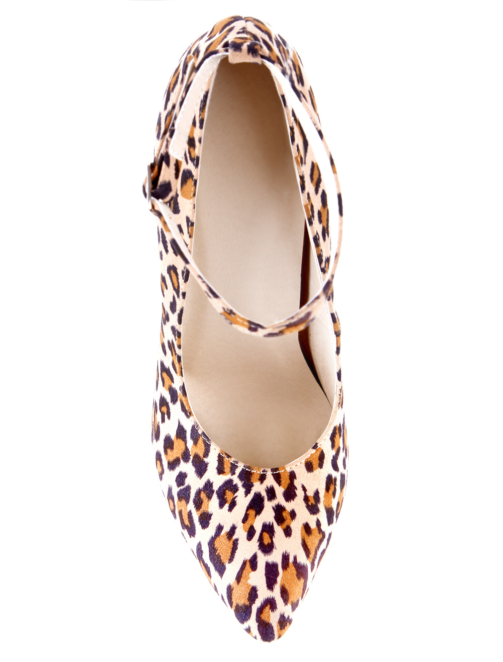 Chaussures abricotes à bout pointu et motif léopard - Milanoo.com