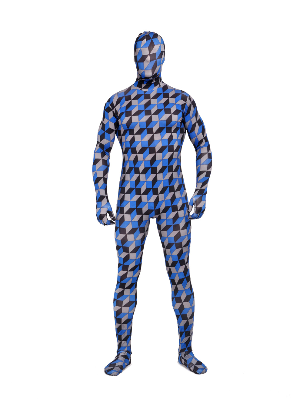 Morph Suit Multicolor Plaid Zentai Suit Full Body Lycra Spandex ...