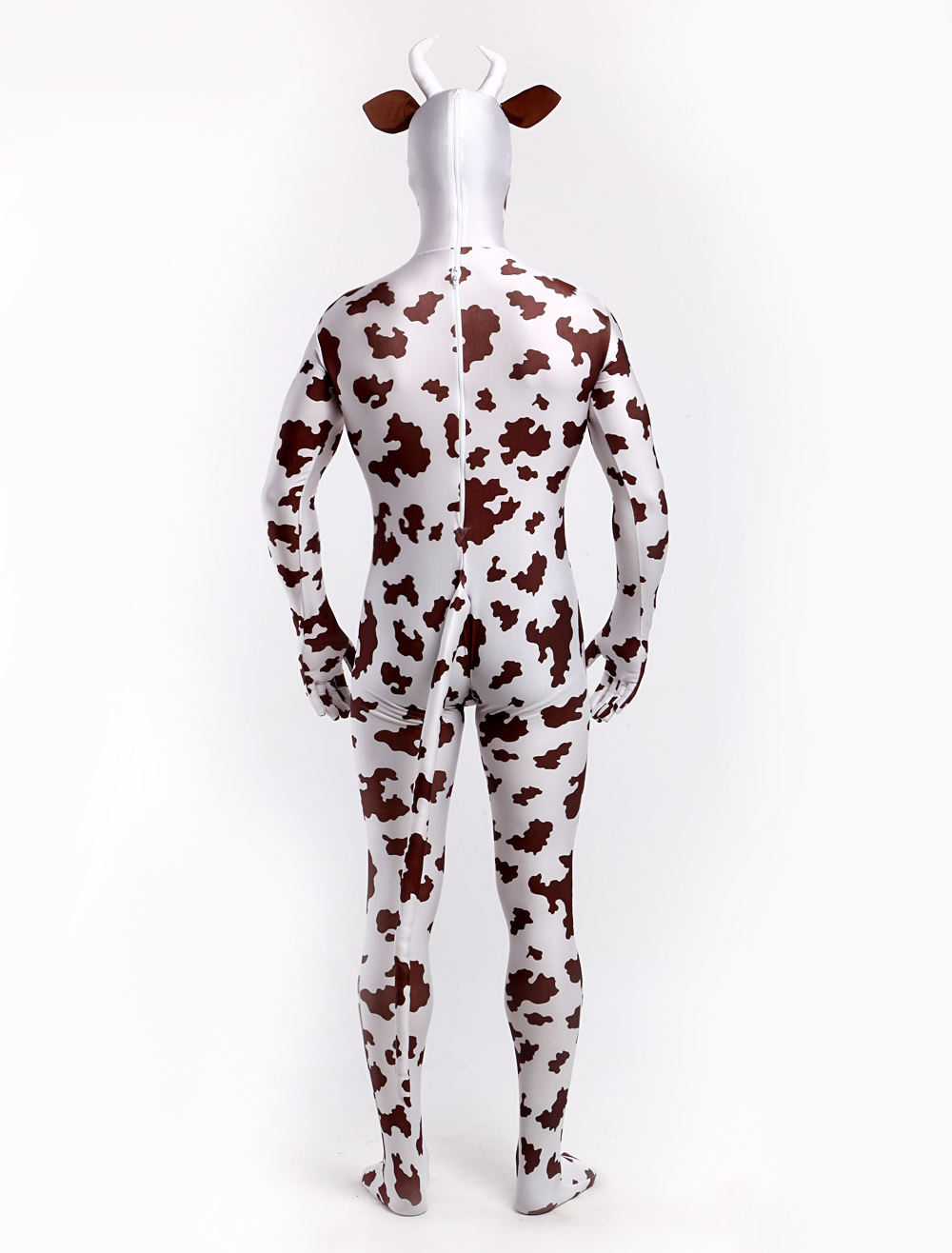 Morph Suit Cow Style Zentai Suit Coffee Brown Full Body Lycra Spandex ...