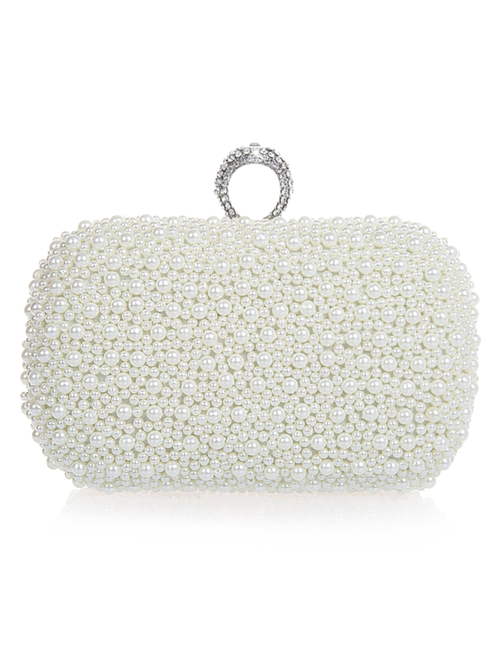 Light Pink Wedding Handbag Pearls Glitter Alloy Handbag - Milanoo.com
