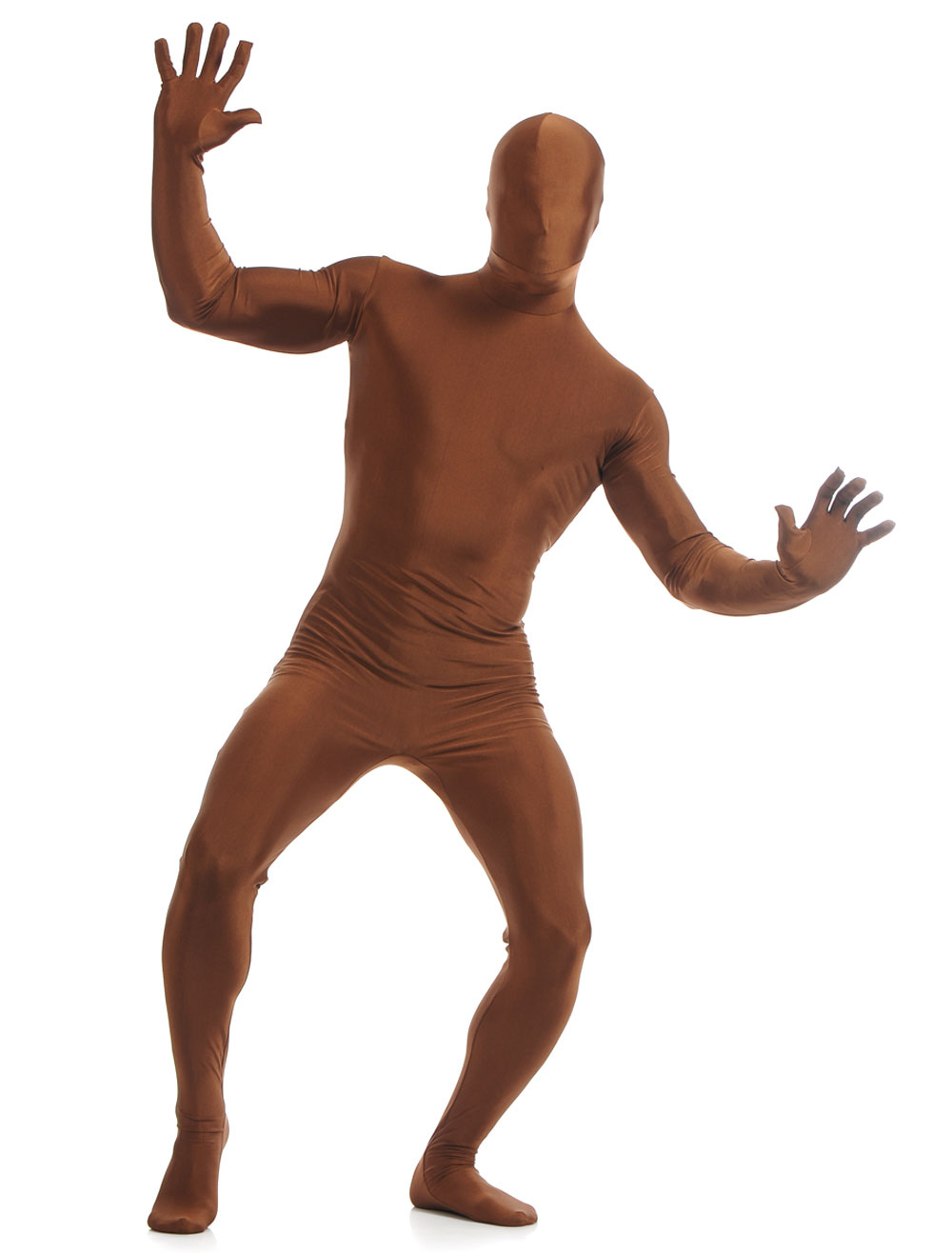 Coffee Brown Zentai Suit Adults Morph Suit Full Body Lycra Spandex ...