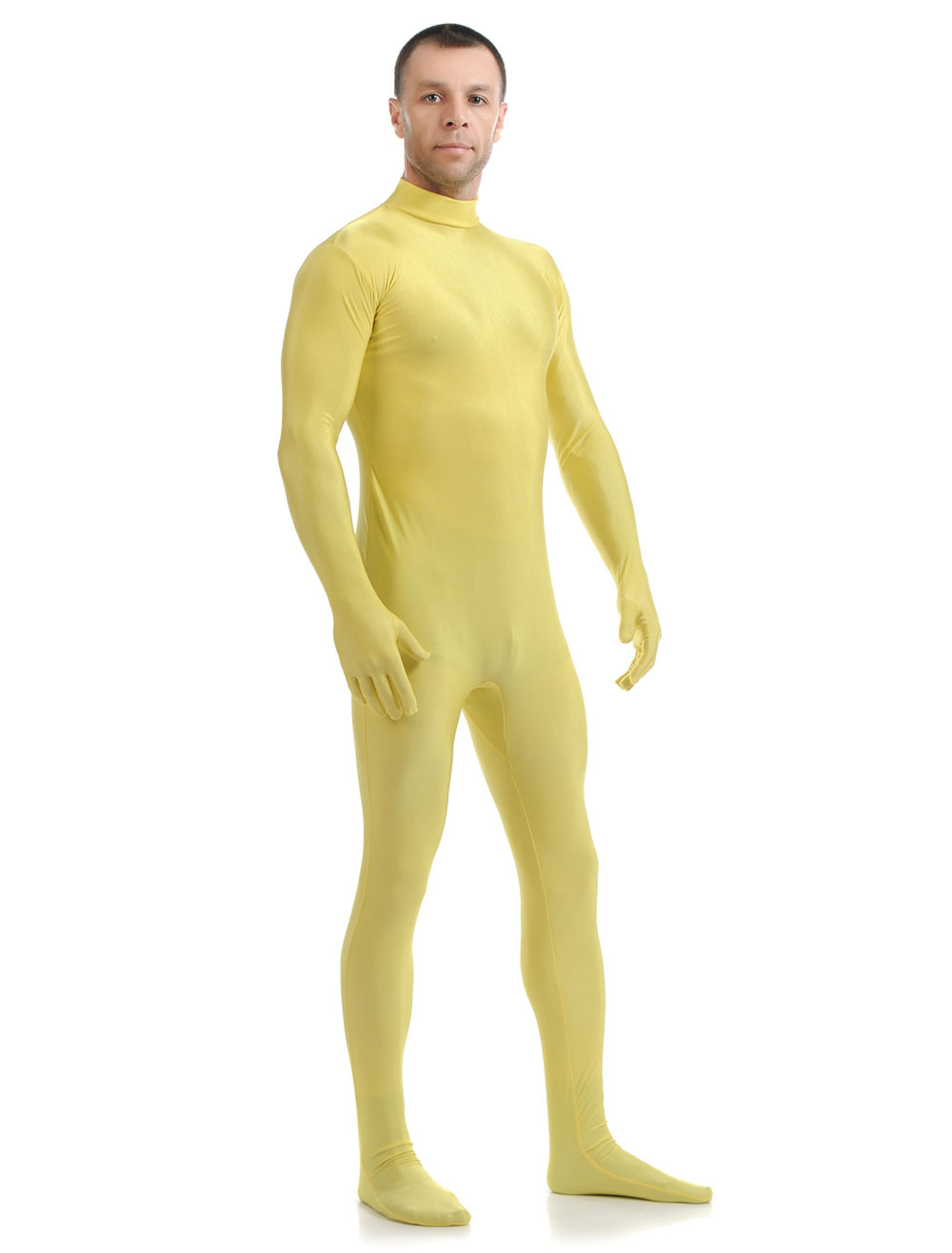 Yellow Morph Suit Adults Bodysuit Lycra Spandex Catsuit - Milanoo.com