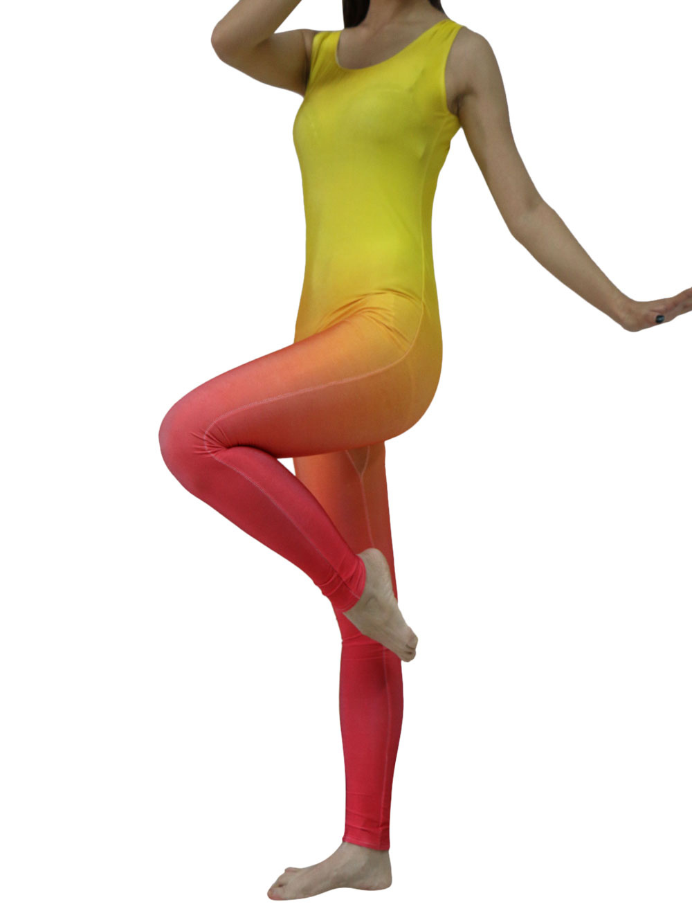 Gradient Color Bodysuit Adults Sleeveless Lycra Spandex Catsuit for ...