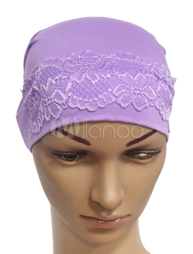 Tube Inner Cap Lace Patch Modal Muslim Hijab Underscarves - Milanoo.com