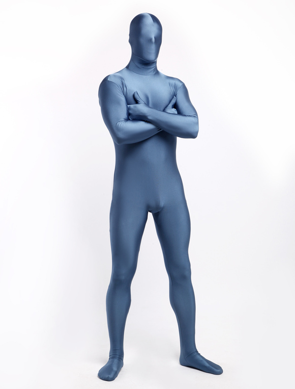 Morph Suit Blue Zentai Suit Full Body Lycra Spandex Bodysuit - Milanoo.com