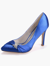 Chaussures de mariage talons satin mocassin - Milanoo.com