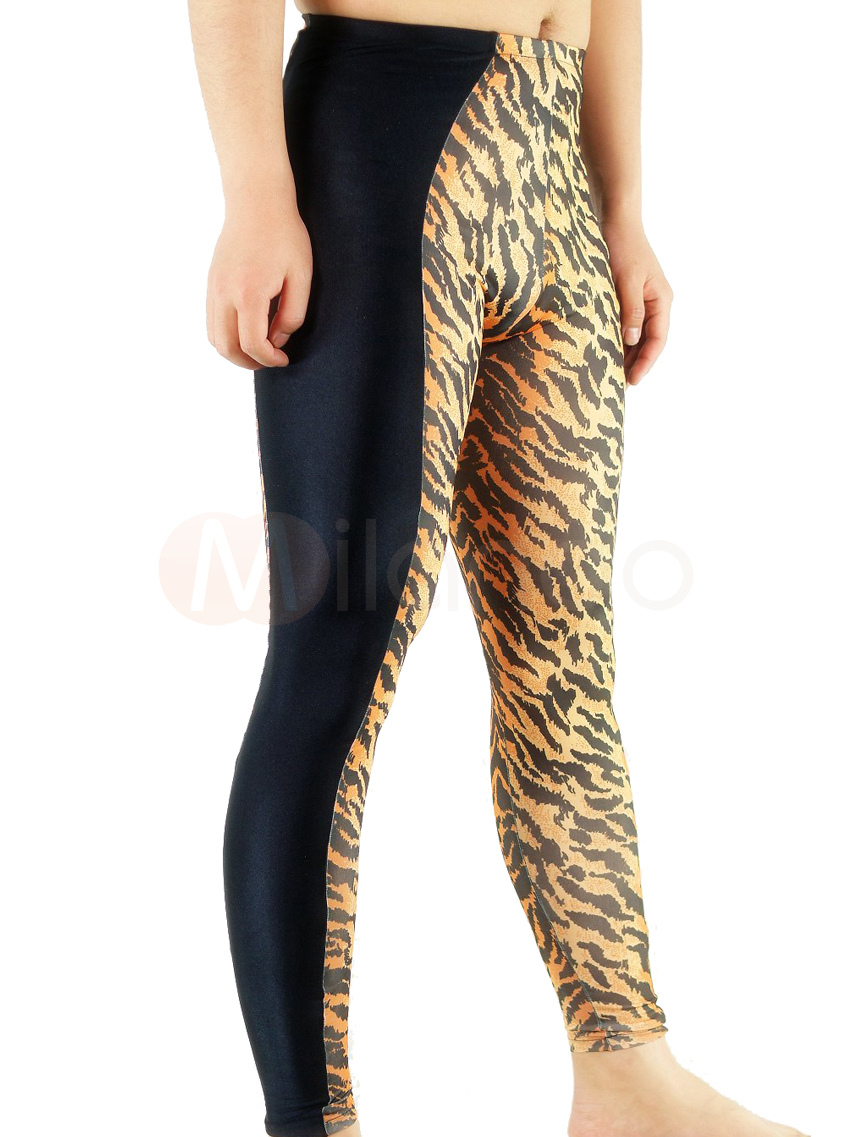 Lycra Spandex Catsuit Trousers with Pattern of Tiger Stripe - Milanoo.com