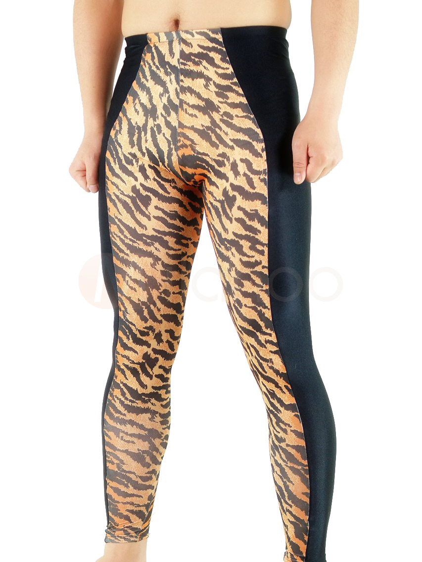 Lycra Spandex Catsuit Trousers with Pattern of Tiger Stripe - Milanoo.com