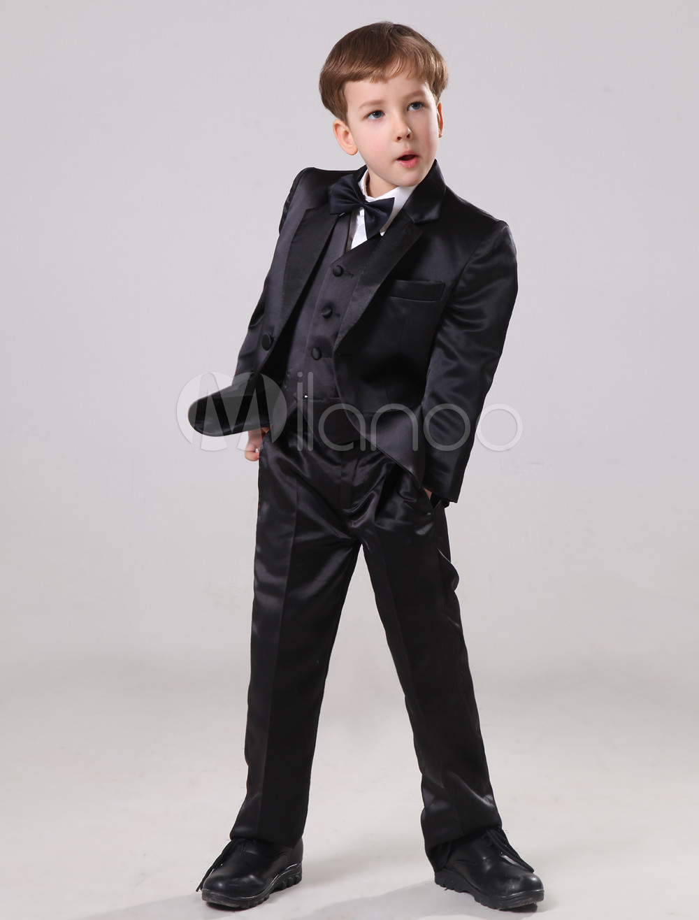 Quality Black 30% Polyester 70% Ring Bearer Suits - Milanoo.com