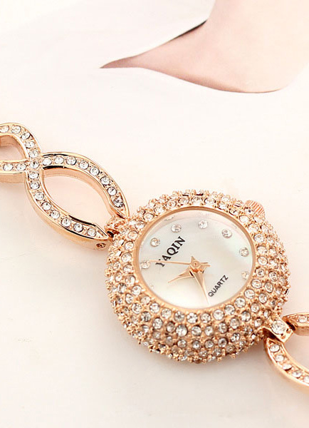 Shiny Rhinestone Glitter Teen Girl's Cool Casual Watch - Milanoo.com