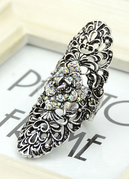 Gold Flower Cut Out Metal Gorgeous Fashion Rings - Milanoo.com