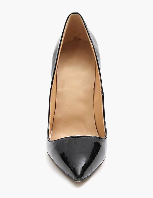 Black High Heels Pointed Toe Heels Women Slip On Pumps - Milanoo.com