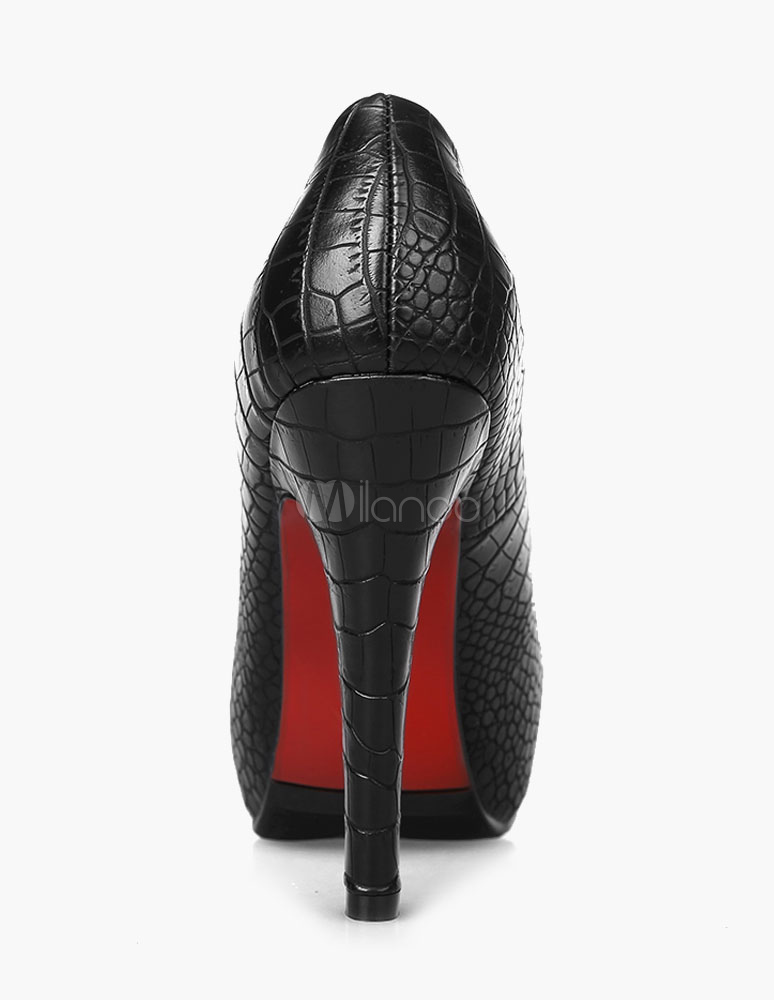 Stiletto High Heel Solid Color Platform Pumps - Milanoo.com