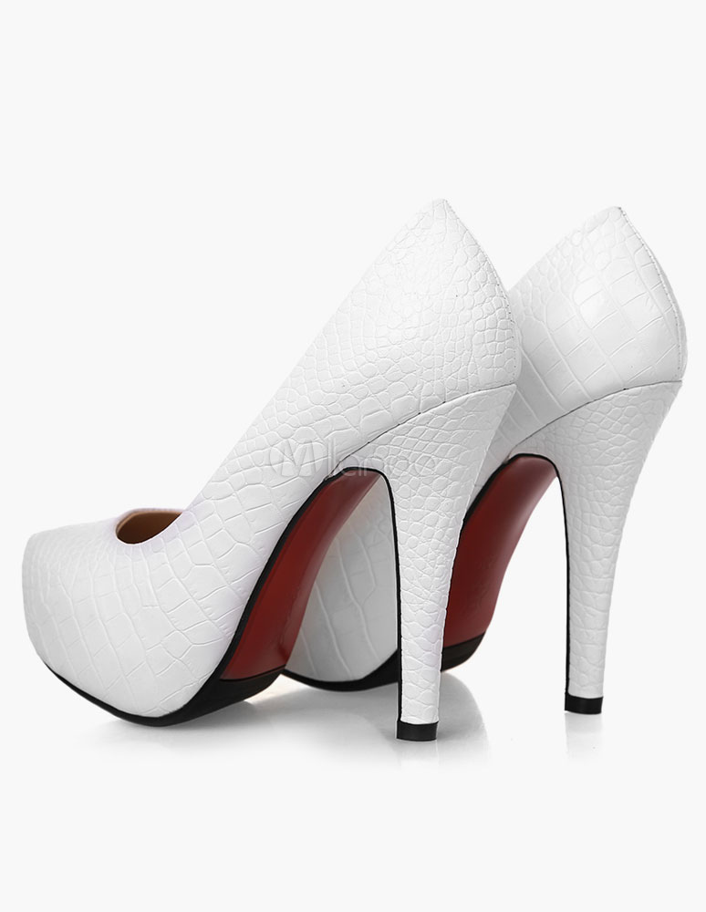 Stiletto High Heel Solid Color Platform Pumps - Milanoo.com