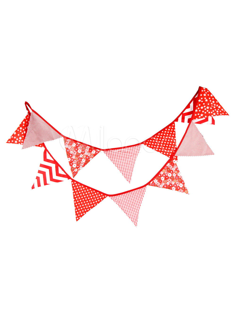 Red Wedding Decorations Printed Triangle Bunting Banner Flags Clipart ...