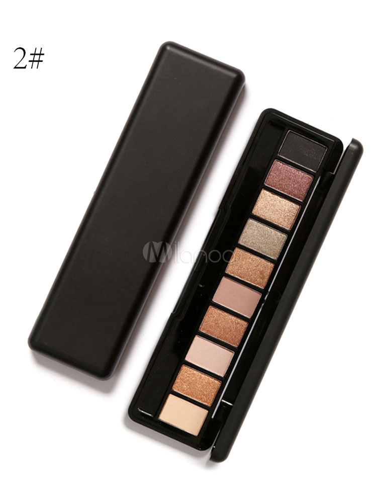 Portable Eyeshadow Compact Earth Tone Pearlescent 10 Colors Eyeshadow ...