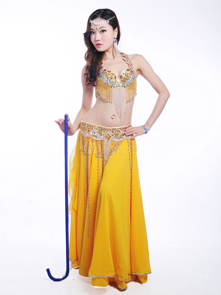 Magnifique Costume De Danse Orientale Mode En Chiffon En Fibre