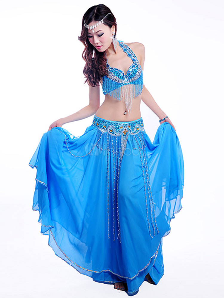 Magnifique Costume De Danse Orientale Mode En Chiffon En Fibre