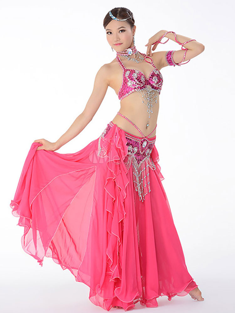 Séduisant Costume De Danse Orientale Mode En Chiffon En Fibre Polyester