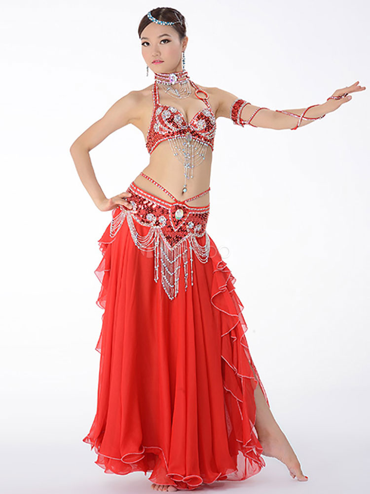Séduisant Costume De Danse Orientale Mode En Chiffon En Fibre Polyester