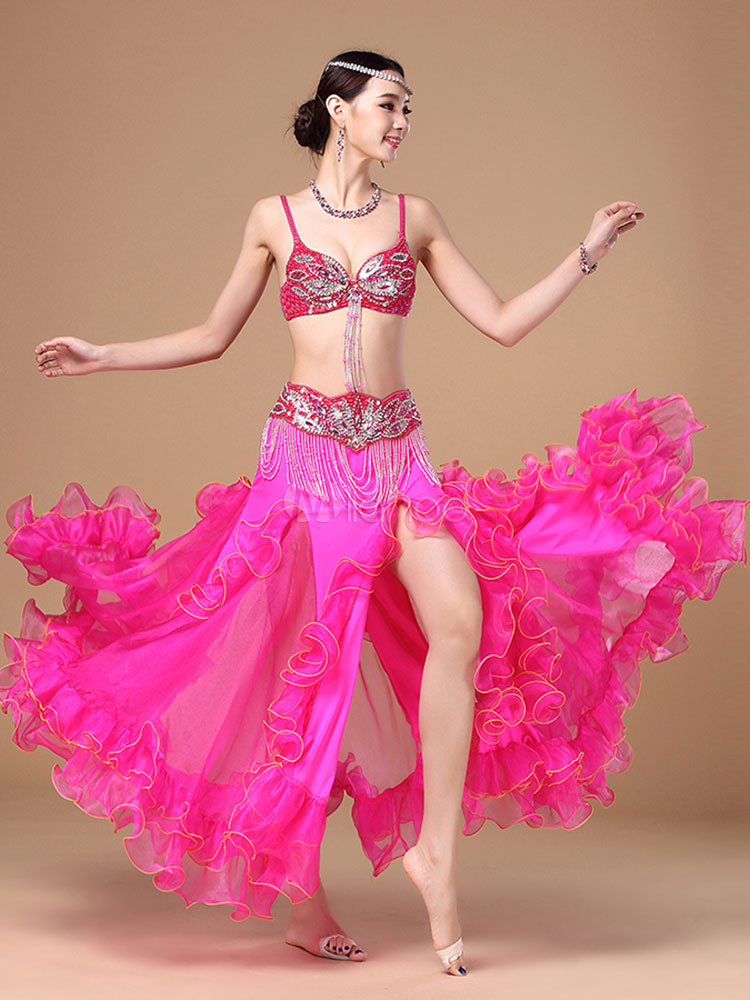 Attrayant Costume De Danse Orientale Mode En Organza En Fibre Polyester