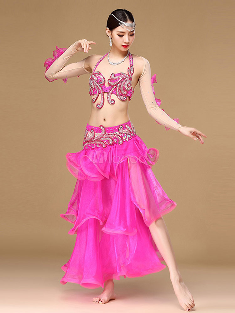 Sexy Costume De Danse Orientale Mode En Organza En Fibre Polyester