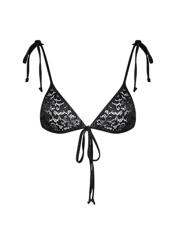Black Bra Set Lace Enhanced Women's Sexy Bralette With G String ...