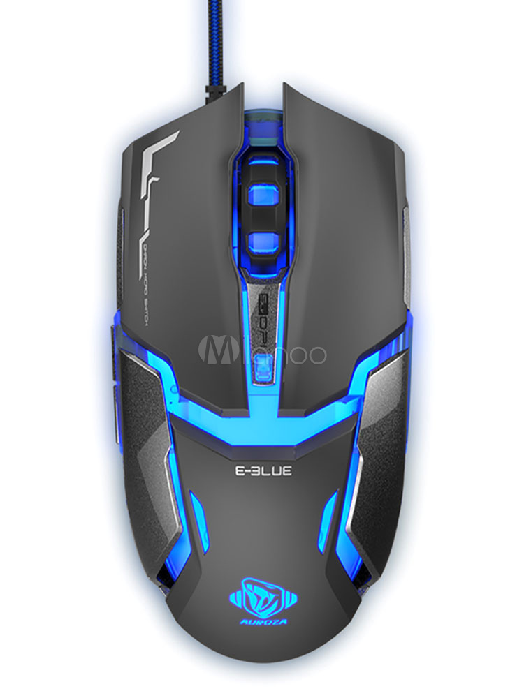 Blue Gaming Mouse 5 DPIs 6 Buttons 20G Max Acceleration Body Geometry ...