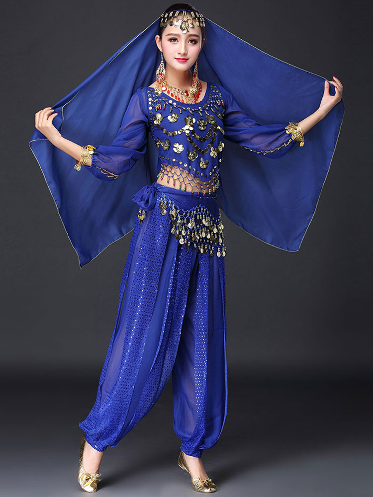 Sexy costume de danse orientale en rayonne en viscose unicolore ...