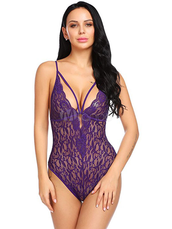 Women Lace Teddies Strappy Sexy Lingerie