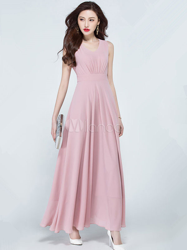 Ballkleider A-Linie- Ball kleider Rosa Hochzeit Chiffon Günstige ...