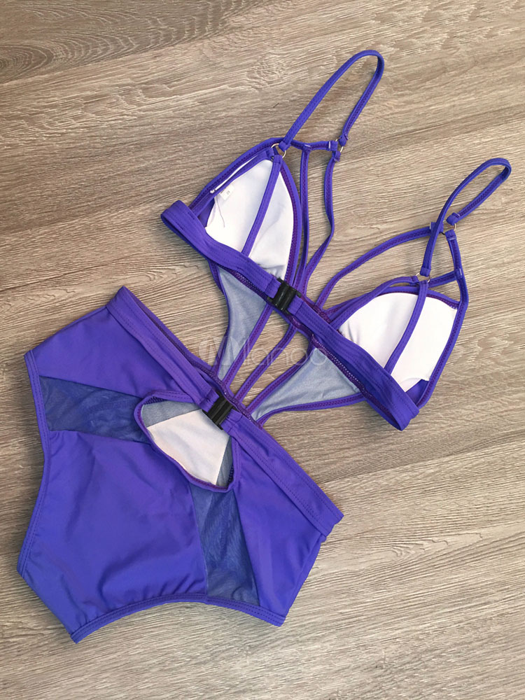 Femmes Sexy Maillot De Bain Strappy Cut Out One Piece Maillot De Bain